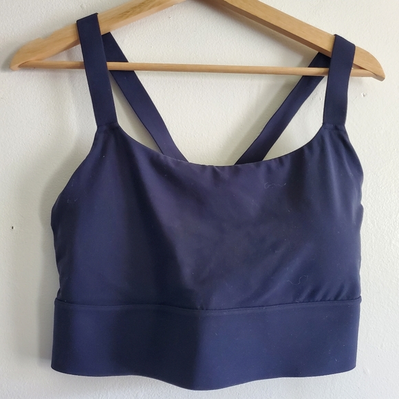 Athleta | Intimates & Sleepwear | Athleta Long Line Bra Size Xl Navy ...